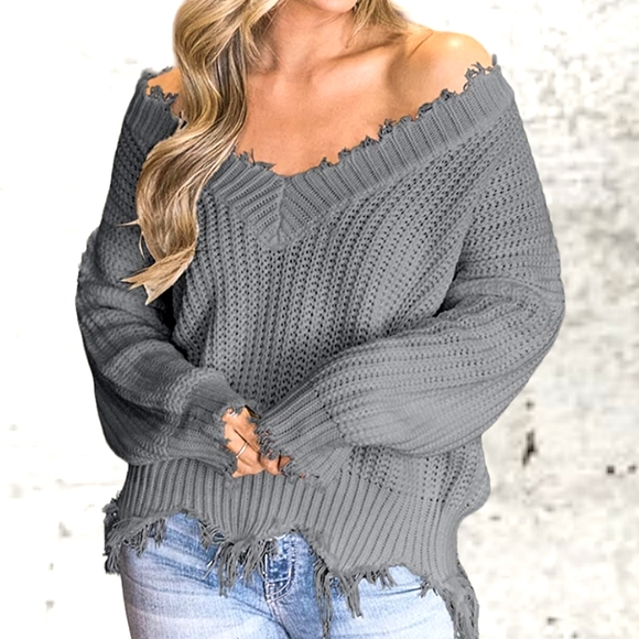 Love Tree | Sweaters | Love Tree Worm Cozy Distressed Sweater | Poshmark